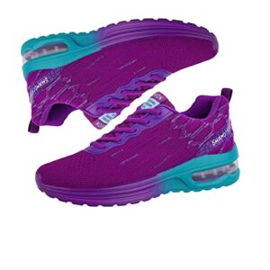 Fashion Loonyx - Women's Athletic Sport Shoes Comfort Casual Sneakers for Ladies, Purple Running Shoes with Arch Support Women, Perfect for Tennis and Everyday Wear