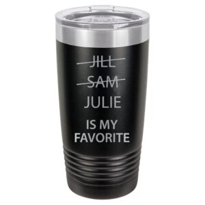 customizable my favorite child funny tumbler with name, custom mom & dad gifts, father's day gifts from son daughter, mother's day gifts, birthday gifts for dad mom, christmas funny gifts