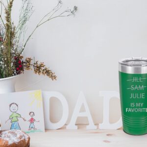 Customizable My Favorite Child Funny Tumbler with Name, Custom Mom & Dad Gifts, Father's Day Gifts from Son Daughter, Mother's Day Gifts, Birthday Gifts for Dad Mom, Christmas Funny Gifts