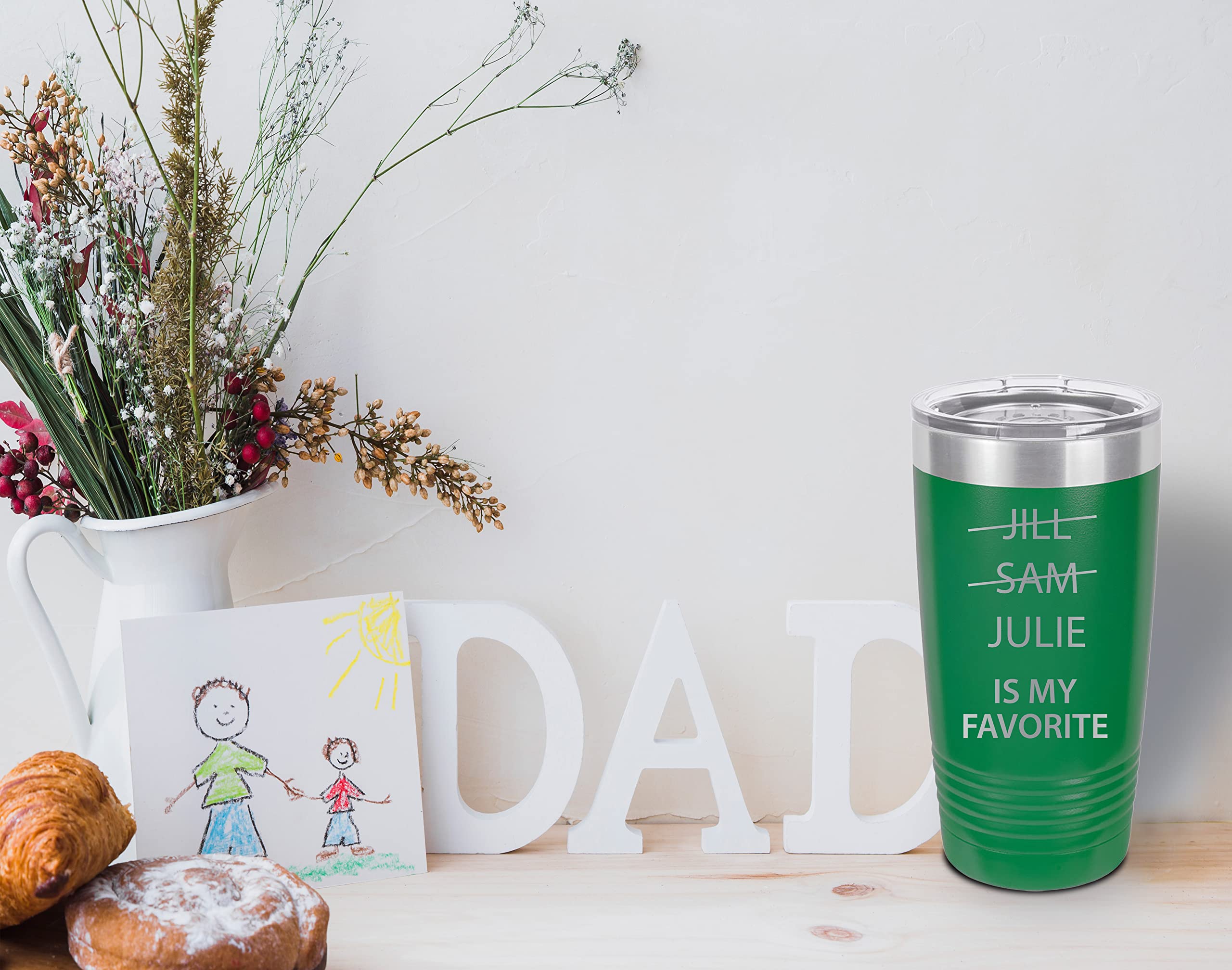 Customizable My Favorite Child Funny Tumbler with Name, Custom Mom & Dad Gifts, Father's Day Gifts from Son Daughter, Mother's Day Gifts, Birthday Gifts for Dad Mom, Christmas Funny Gifts