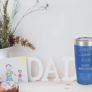 Customizable My Favorite Child Funny Tumbler with Name, Custom Mom & Dad Gifts, Father's Day Gifts from Son Daughter, Mother's Day Gifts, Birthday Gifts for Dad Mom, Christmas Funny Gifts