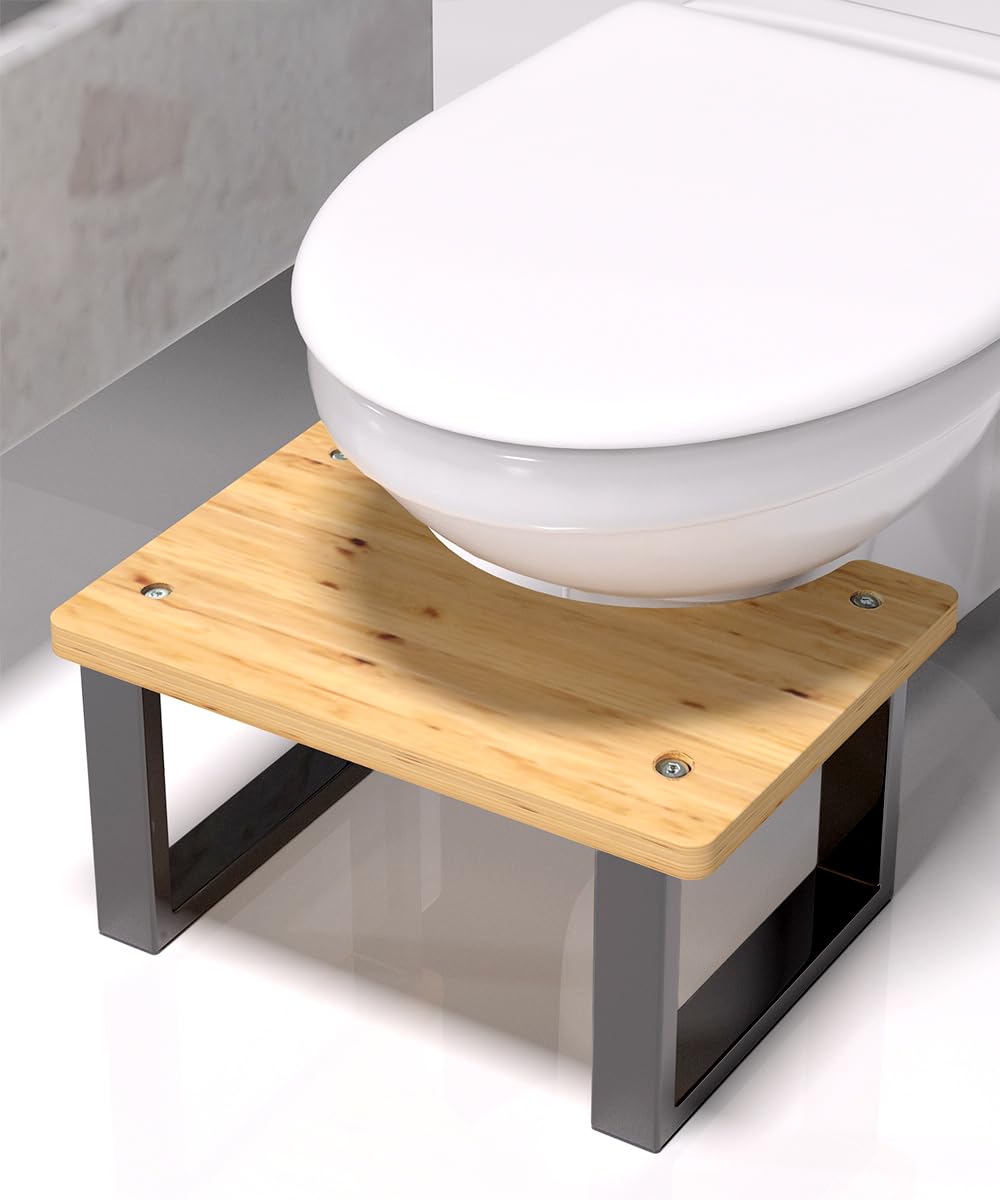 REGIS Bamboo Toilet Stool for Adults, 7" Poop Stool,