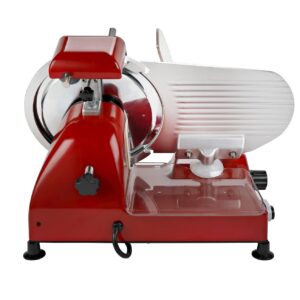 BESWOOD 10" Premium Chromium-plated Steel Blade Electric Deli Meat Cheese Food Slicer with Serving Plate Commercial and for Home use 240W BESWOOD250X