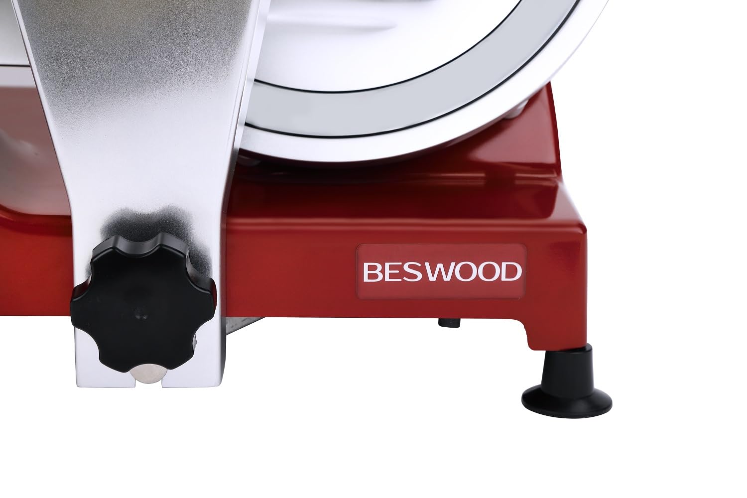 BESWOOD 10" Premium Chromium-plated Steel Blade Electric Deli Meat Cheese Food Slicer with Serving Plate Commercial and for Home use 240W BESWOOD250X