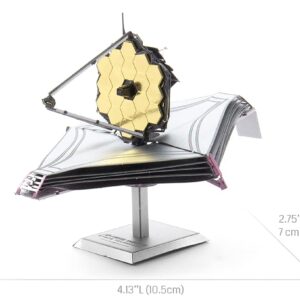 Fascinations Metal Earth James Webb Space Telescope 3D Metal Model Kit Bundle with Tweezers