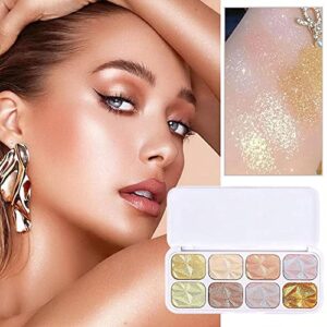 8 Colors Highlighter Makeup Palette for Face Highlighters & Luminizers iluminadores de maquillaje profesional Gold Cheek Diamond Shimmer Stick