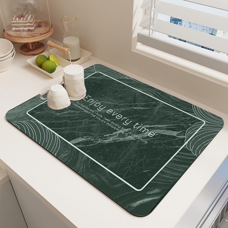 Dish Drying Mats for Kitchen Counter Coffee Mat Kitchen Dish Mat Drying Kitchen Mat Bar Mats for Countertop Coffee Bar Accessories