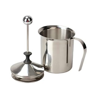 gravy boat 400/ml stainless steel manual milk frother milk foam frothing coffee pitcher mesh coffee foamer creamer sauce jug