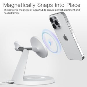 3 in 1 Charging Station for Apple Devices,Mag-Safe Charger Stand Fast Charging,Wireless Charger for iPhone 15/14/13/12 Series,Apple Watch Series 1-9/Ultra,AirPods Pro(30W USB Charger Included)