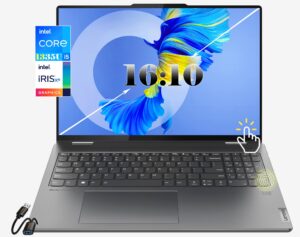 lenovo yoga 7i 16" wuxga 16:10 2 in 1 touch-screen laptop intel core i5-1335u (beats i7 1260u) 2xthunderbolt fingerprint reader storm grey win11 w/hdmi (8gb ram | 512gb pcie ssd)