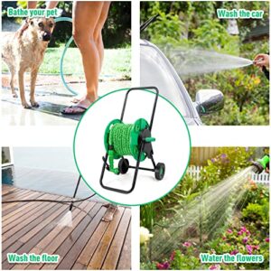 Altdorff Garden Hose Reel Cart with Wheels, Portable 66ft Hose Trolley, Water Hose Reel Retractable Holder for Outdoor Yard Lawn Farm Patio