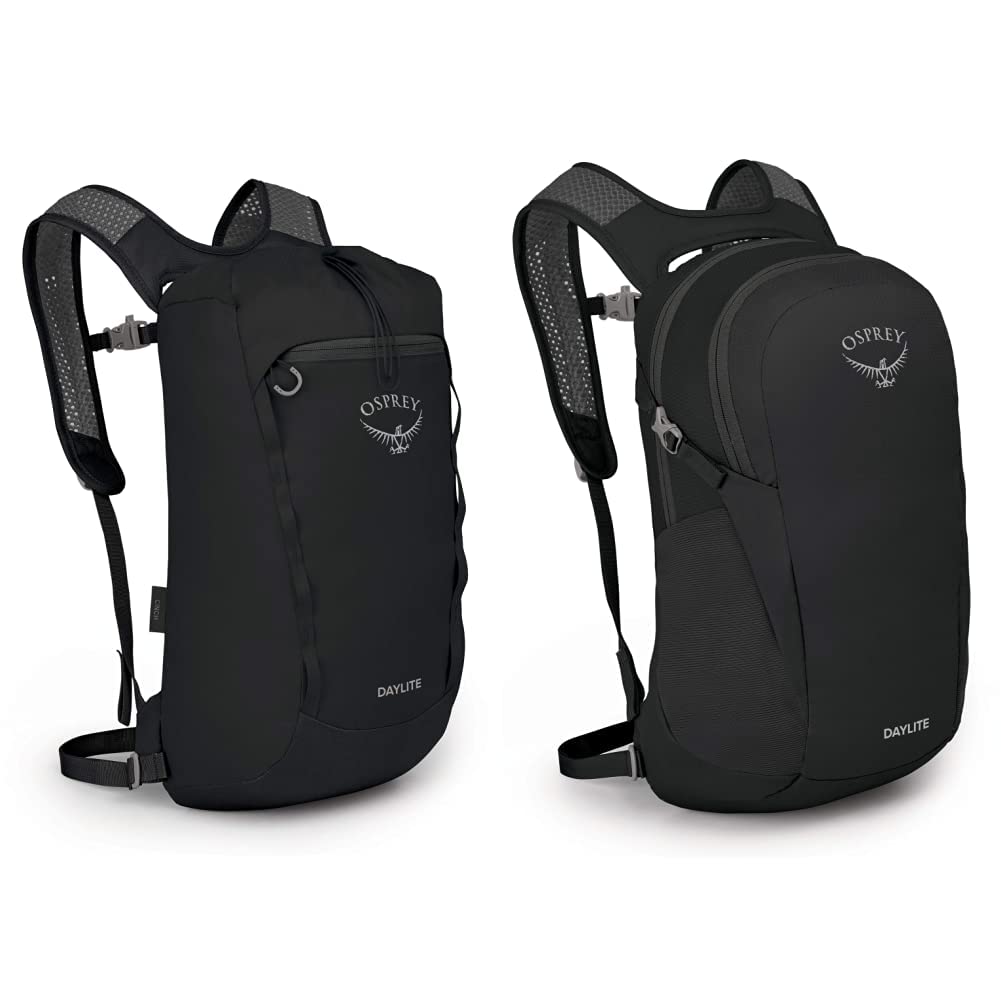 Osprey Daylite Cinch and Daylite Everyday Backpacks, Black