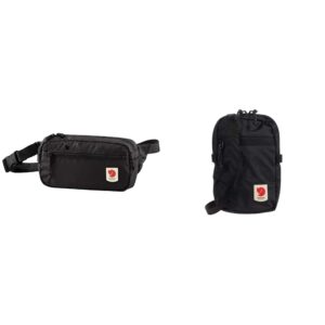 fjallraven high coast hip pack + fjallraven high coast pocket - black