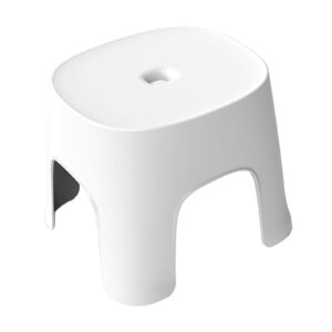 gazechimp bathroom stool shower bench non slip comfortable stable portable toliet stool for bathroom living room apartment bedside bedroom, white