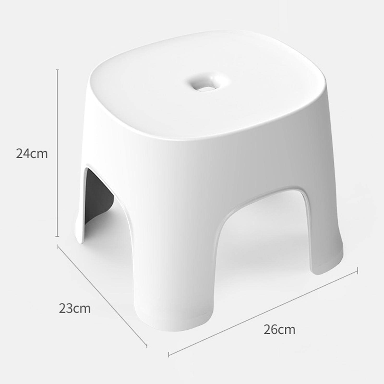 Gazechimp Bathroom Stool Shower Bench Non Slip Comfortable Stable Portable Toliet Stool for Bathroom Living Room Apartment Bedside Bedroom, White