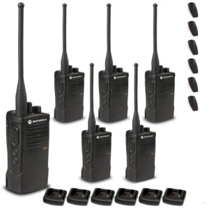 6 x motorola rdu4100 rdx business series two-way uhf radio (black) (rdu4100) - 6 pack bundle