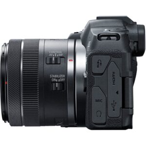 Canon EOS R8 Mirrorless Camera RF 24-50mm f/4.5-6.3 is STM Lens + EF 75-300mm III Lens + Accessories Included: 2X 64GB Memory Cards, TTL Flash, Extra Battery, Case, Tripod & More (Renewed)