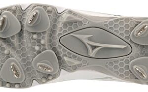 Mizuno Women's 9-Spike Swift 8 Low Metal Softball Cleat, White, 11