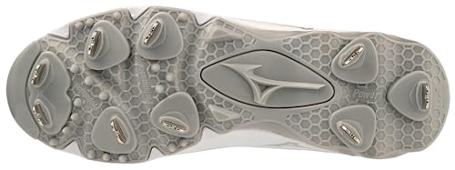 Mizuno Women's 9-Spike Swift 8 Low Metal Softball Cleat, White, 11