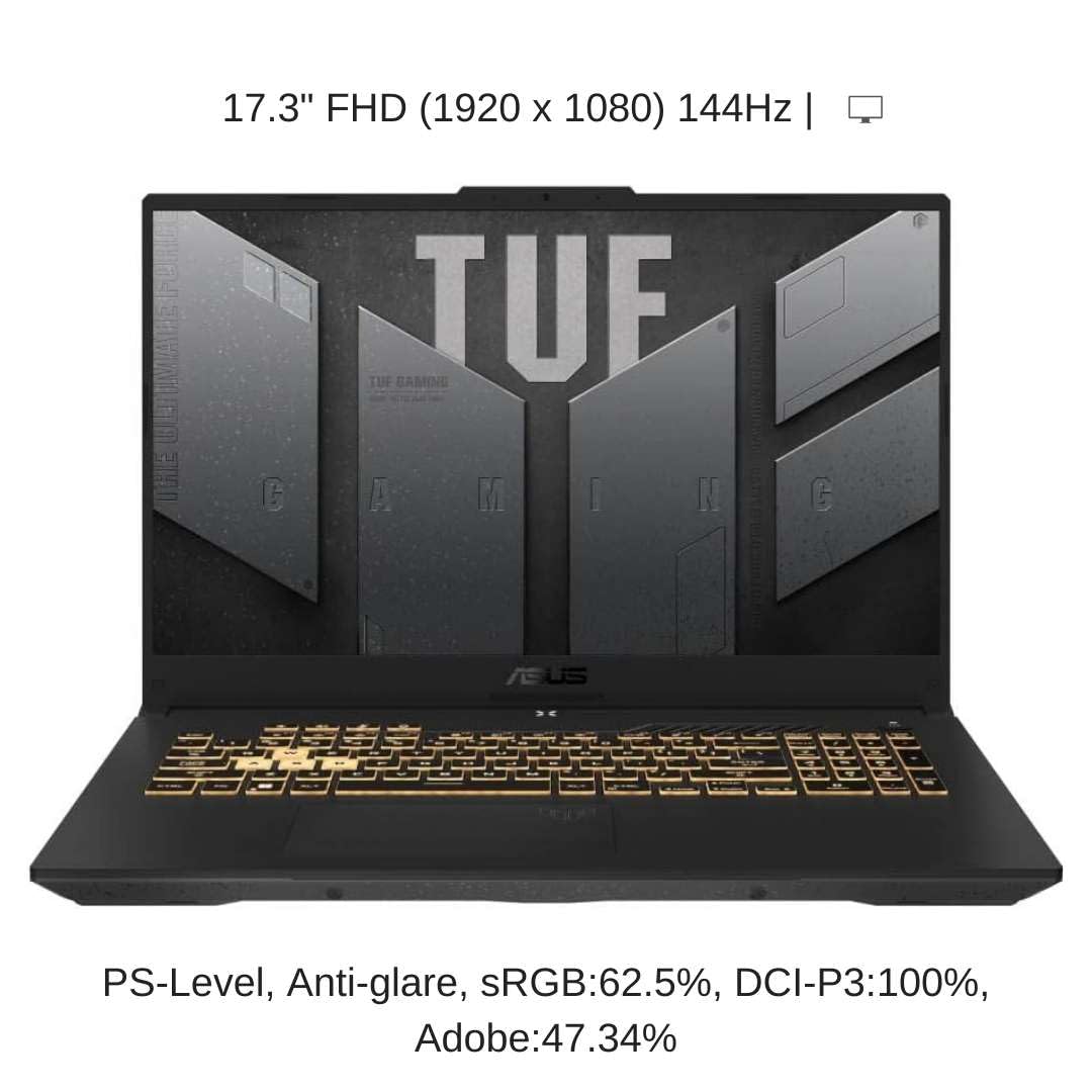 HIDevolution ASUS TUF Gaming A17 FA707XU 17.3" FHD 144Hz, 4.0 GHz Ryzen 9 7940HS, RTX 4050, 64 GB DDR5 RAM, 2 TB PCIe SSD, Windows 11 Home