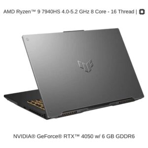 HIDevolution ASUS TUF Gaming A17 FA707XU 17.3" FHD 144Hz, 4.0 GHz Ryzen 9 7940HS, RTX 4050, 64 GB DDR5 RAM, 2 TB PCIe SSD, Windows 11 Home