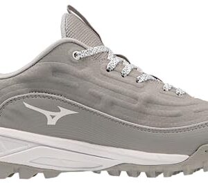 Mizuno Women's Ambition 3 FP Low AS Softball Cleat, Grey-White, 5.5