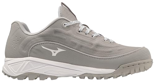 Mizuno Women's Ambition 3 FP Low AS Softball Cleat, Grey-White, 5.5