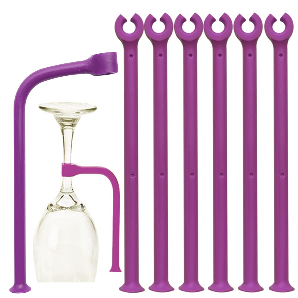 UoYu 21cm Dishwasher Wine glass rack New extensions Wash Dishwasher Attachment Kitchen Gadget Clip (Purple/8pcs)