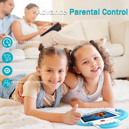 Kids Tablet for Kids 7 inch Toddler Tablet WiFi Kids Tablets 64G Children's Tablet for Toddlers Android Kids Leaning Tablet Tablets for Kids with Case Parental Control