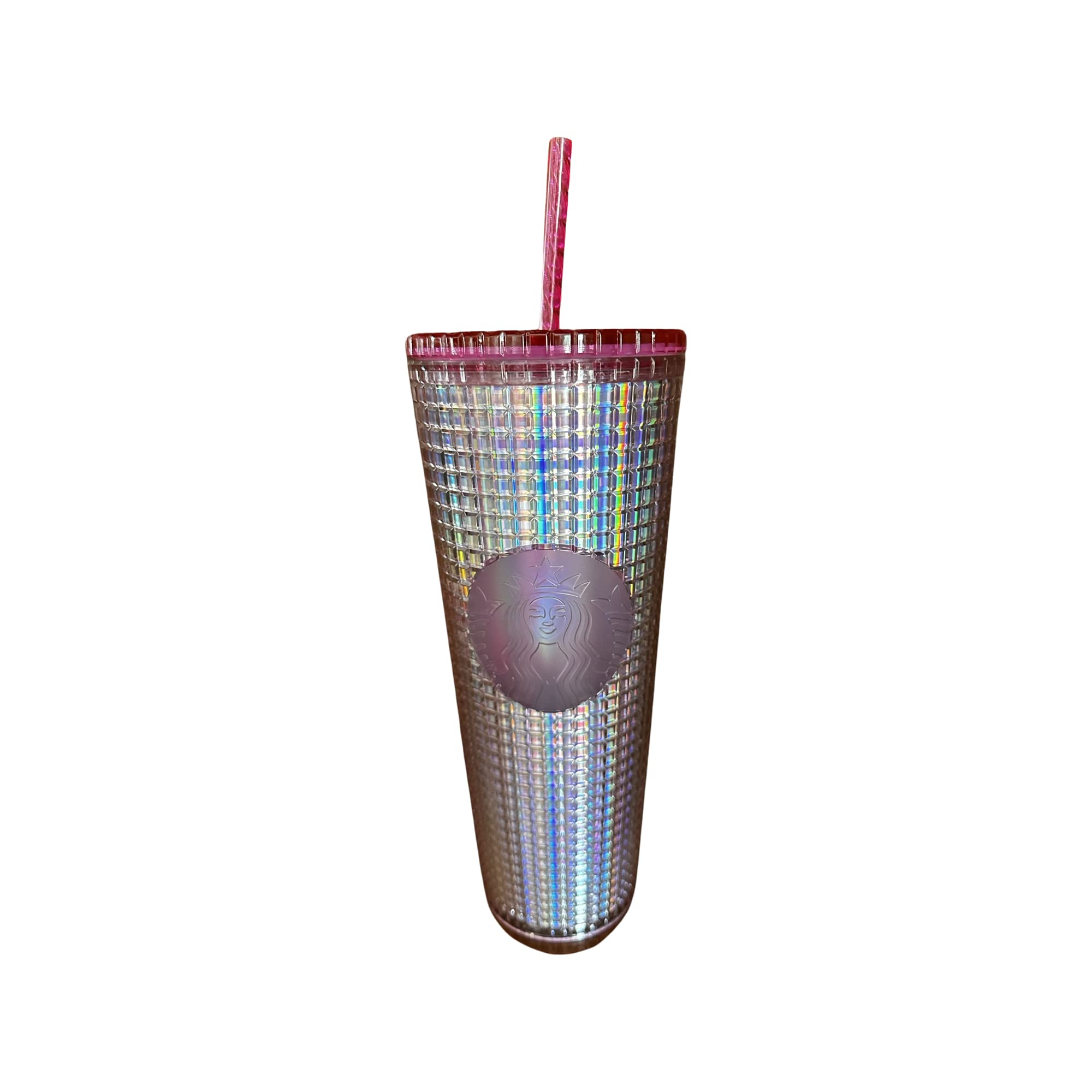 Starbucks 2023 Pink Diachronic Bubblegum Venti 24 oz Tumbler with Straw