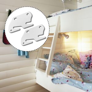 SOLUSTRE 2Pcs Bed Frame Brackets Adapter Headboard Bracket Bed Rail Fitting Bracket Headboard Attachment Bracket Furniture Connector