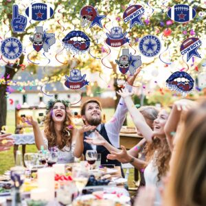 36 Pcs Cowboys Party Decorations,Cowboy Hanging Swirl Decoration for Cowboys Birthday Decoration Football Party Supplies