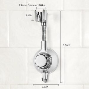 LANPHY Shower Head Holder 360 Degree Adjustable Handheld Shower Head Holder Showerhead Bracket Wall Mount Shower Bracket Traceless Adhesive Waterproof Durable