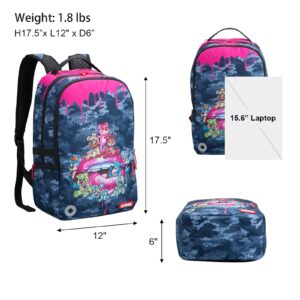 UNIKER Travel Laptop Backpack,Graffiti Backpack for Work,School Backpack,Designer Laptop Backpack for 15.6 Inch,Water Resistant College Bag Computer Bag Gifts for Men,Bear