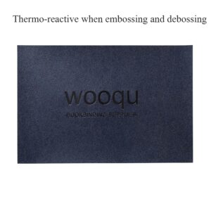 Wooqu PU Leather Book Cloth, Polyurethane Coated and Non-Woven Base, Leather-Like Look, Soft, 17x29”, for Book Binding, Goat Grain, Navy Blue