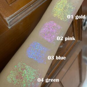 Paminify Light Purple Face Glitter Gel,Singer Concerts Music Festival Rave Accessories,Mermaid Body Glitter Gel,Self-Adhesive Sequins Glitter Face Eye Lip Hair Makeup,Sparkling Chunky for Women,51ML