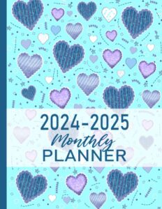 2024-2025 monthly planner: 2 year from january 2024 to december 2025 (beautiful hearts design)