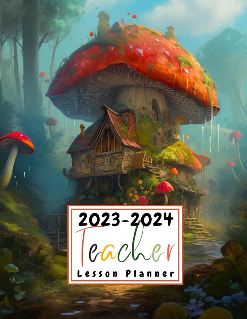 Teacher Lesson Planner 2023-2024: Teachers' Organizer Calendar August 2023-July 2024 | Weekly and Monthly Lesson Plan, Grade, And Record Book ( Fantasy Home Cover Design )