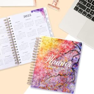 Montcool Planner 2024-2025 7.9" x 9.8", Large 18 Months Daily Weekly Monthly Planner Yearly Agenda Jan. 2024–Jun. 2025, Page Tabs, Separator Page, Pocket Folder, Bookmark, Sticky Note Set