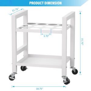 ZHSX Blueprint Holder/Storage Rack, Metal Blueprint Rack Storage Cart with Wheels, Roll File Holder to Storage Blueprint/Poster/Architectural/Rolled Maps for Home/Office/School(Black, 12 Slots)