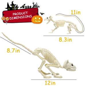 LUKBERA Halloween Animal Skeleton Decorations, Dog Animal Bones Skeletons with Posable Joints for Haunted Houses, Graveyard Scenes, Halloween Party Décor