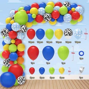 Miucat Two Infinity and Beyond Birthday Decorations Include Happy Birthday Banner Balloons Backdrop Film Balloon Cake Topper Tablecloth, 105 Pcs Toy Inspired Story 2nd Birthday Party Supplies