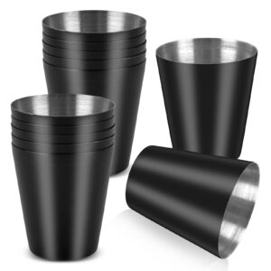 12 pack black stainless steel shot glasses 1 oz metal shot glasses 1oz black shot glasses set of 12 small shot glasses for bar party cocktail restaurant barware gift (1.5 inch)