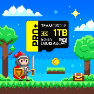 TEAMGROUP A2 Pro Plus Card 128GB Micro SDXC UHS-I U3 A2 V30, Read/Write up to 160/110 MB/s for Nintendo-Switch, Gaming Devices, Tablets, Smartphones, 4K Shooting, with Adapter TPPMSDX128GIA2V3003