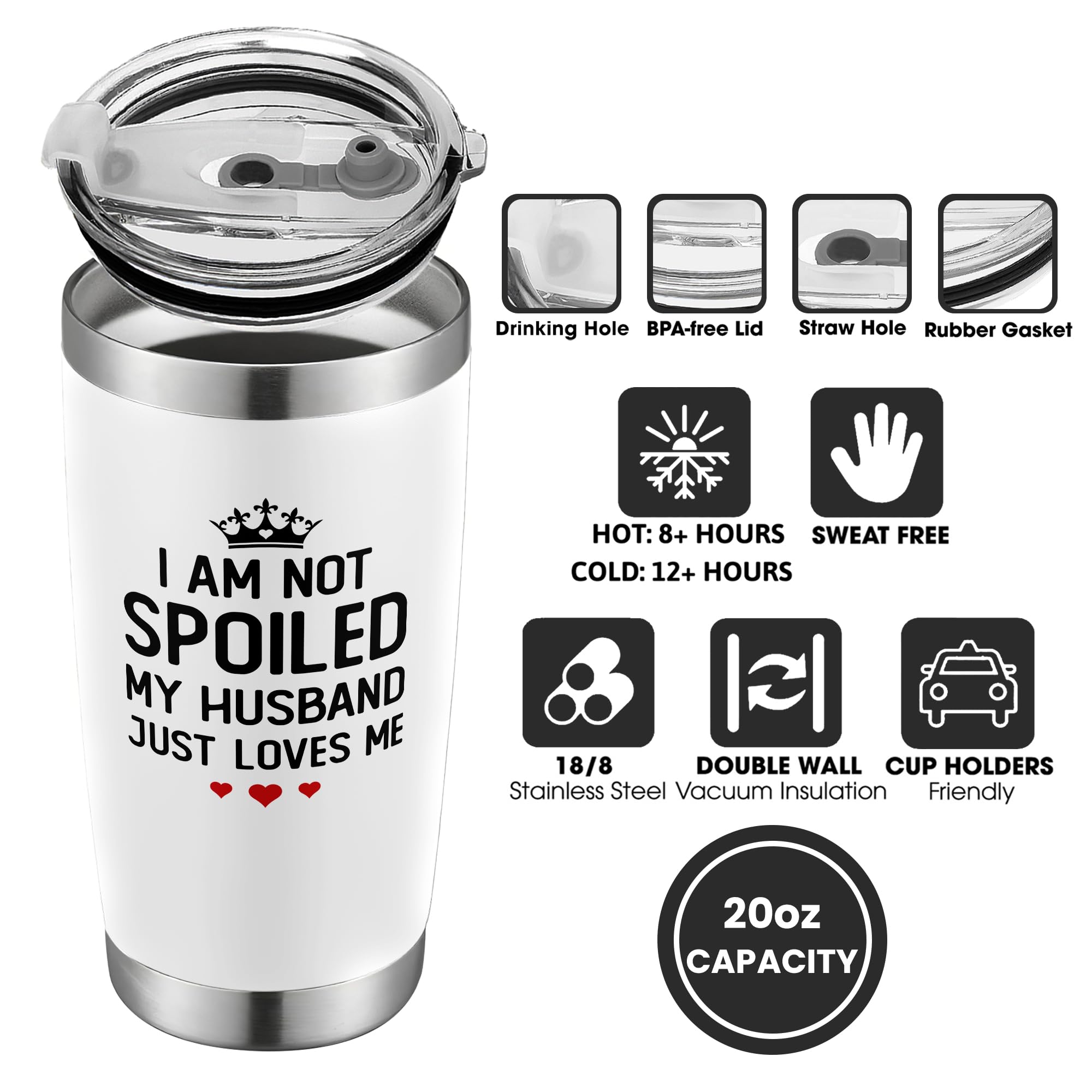 Gifts for Wife - Wife Gifts, Gifts for Her - Wedding Anniversary for Wife, Wife Birthday Gift Ideas, Mothers Day Gifts for Wife, Valentines Gifts for Her - I Love You Gifts for Her - 20 Oz Tumbler