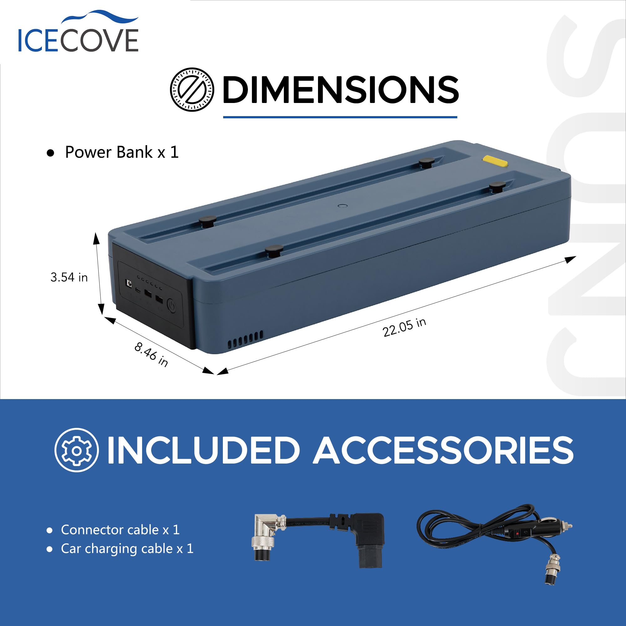 IceCove Rechargeable Lithium Iron Battery -Blue