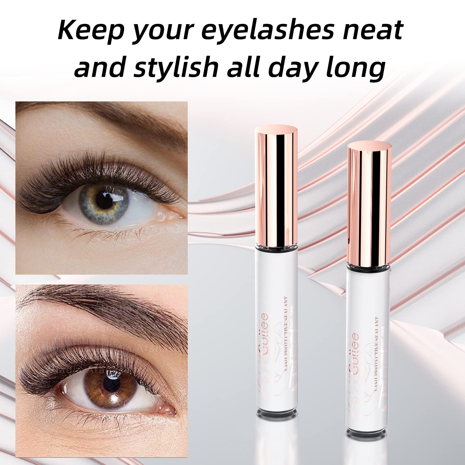 Lash Sealant for Eyelash Extensions, Lash Coating Sealant Maintains Curl Protective Topcoat for Long-Lasting Lash Sealer Lash Extension Sealant - 10 ml