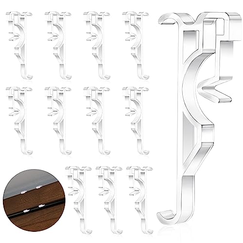 12 PCS 2.5 Inch Valance Clips Hidden Window Blind Clips for Blinds Clear Plastic Balance Blind Clips for Horizontal Blind Valance