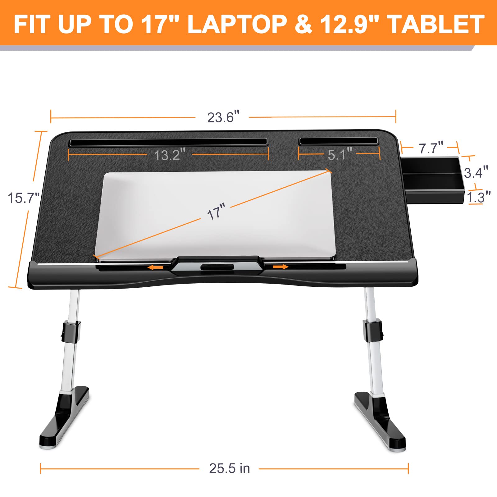 HETTHI Laptop Bed Tray Desk Laptop Desk for Bed Laptop Table for Bed Tray Tables Laptop Table Bed Table Lap Desk for Laptop Low Table for Sitting on The Floor