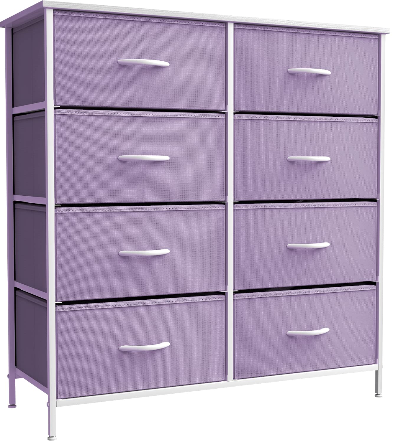 Sorbus Kids Dresser with 8 Drawers and 1 Drawer Nightstand Bundle - Matching Furniture Set - Storage Unit Organizer Chests for Clothing - Bedroom, Kids Rooms, Nursery, & Closet (Purple)